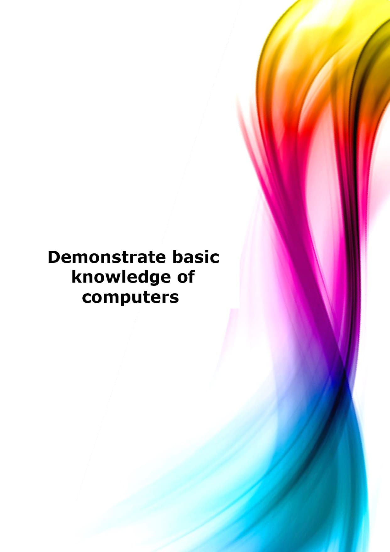 Demonstrate basic knowledge of computers – Rise Coaching